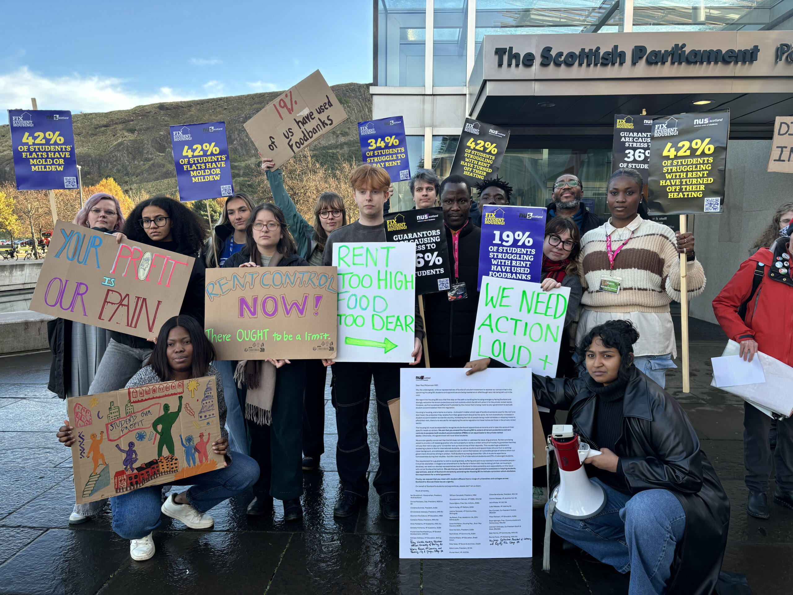 'Mad and disappointed' university students protest for housing rights ...